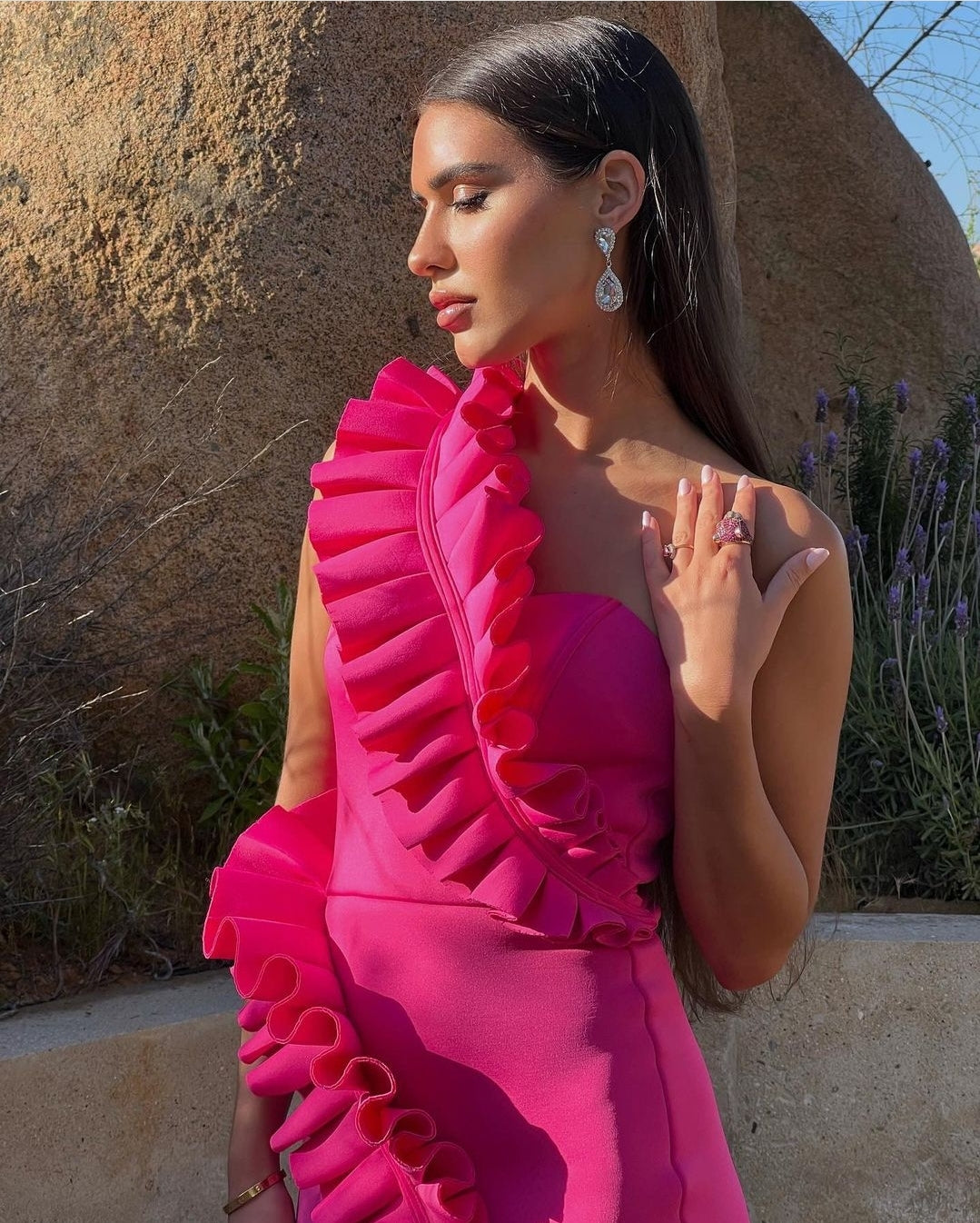 Cleo Hot Pink Dress – VELVET CLOTHING CO.